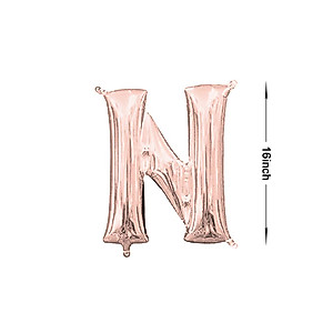 AnnoDeel 16inch NO BOYS ALLOWED Foil Balloons Banner,Rose Gold Letter Mylar Balloon for Women Bride Bacheloretter Banner Party Decoration