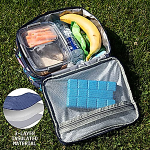 Mesa Lunch Bag for Kids - Kids Lunchbox for School, Daycare, Kindergarten - Insulated Lunch Box for Girls & Boys (Dinosaur)