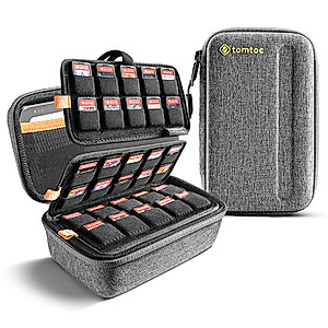 tomtoc 100 Cartridge Game Holder for Nintendo Switch, Sony Ps Vita Games and SD Memory Cards, Nintendo Switch Game Card Case