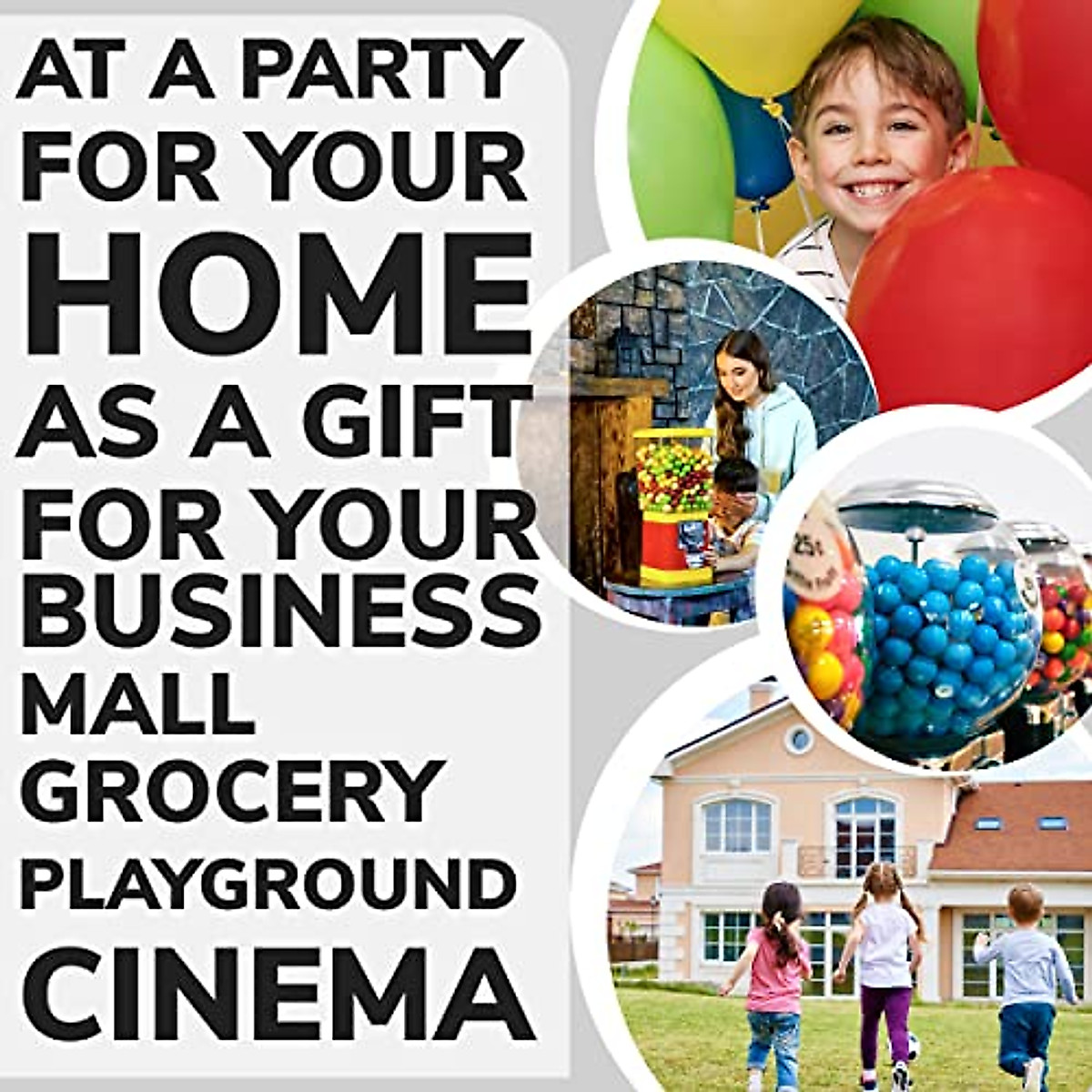 Gumball Machine for Kids - Red Vending Machine with Stand and Cylinder Globe - Bubble Gum Vending Machine and Black Metal Stand Bundle - Coin Gumball Machine