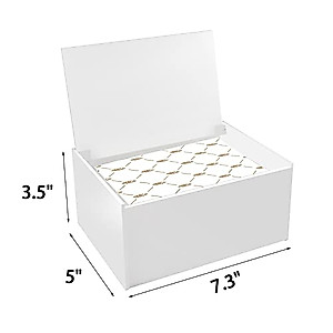 Watpot Acrylic Laundry Dryer Sheet Holder, Clear Dryer Sheets Container with Lid for Laundry Room, White