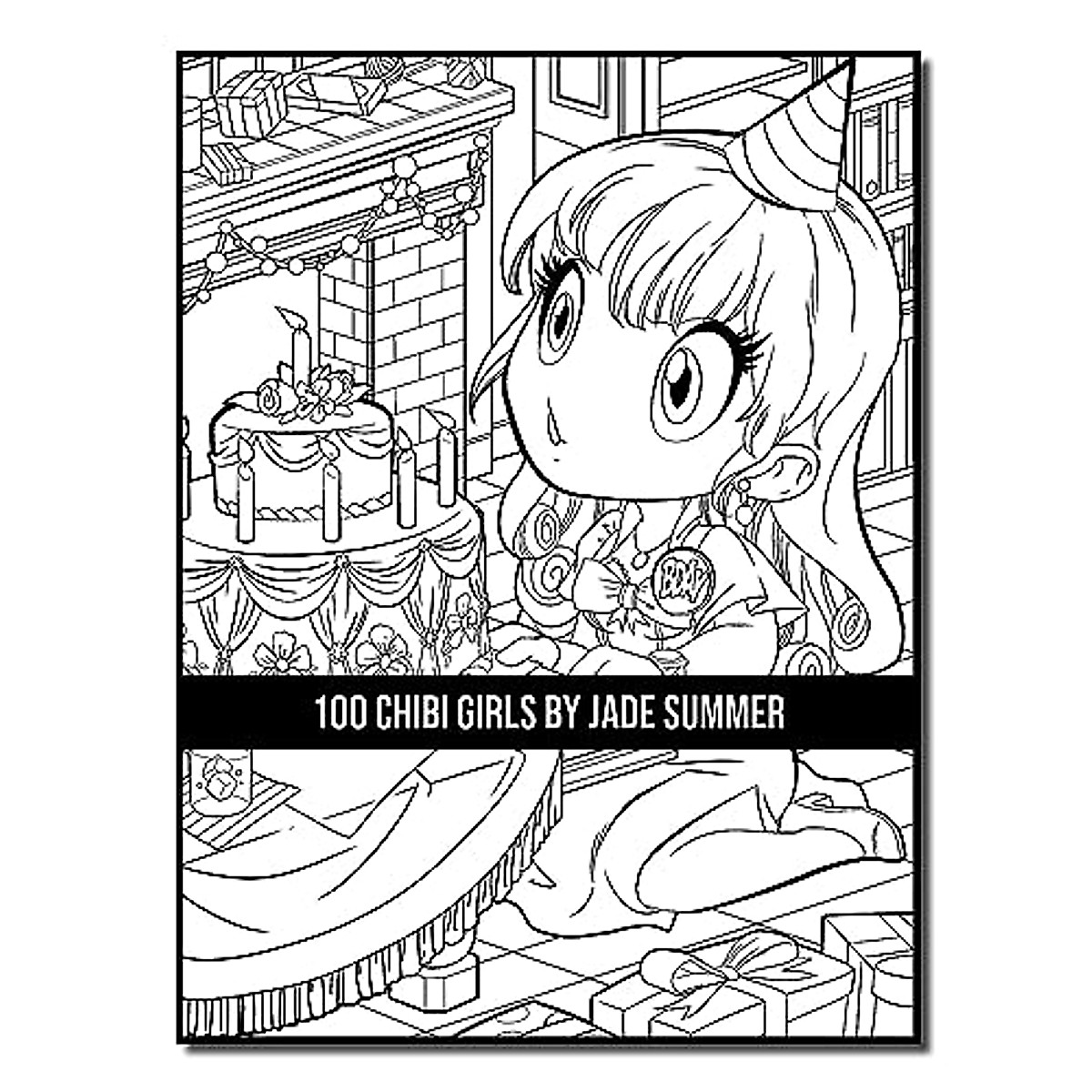 100 Chibi Girls: An Adult Coloring Book Collection with Cute Girls, Fantasy, Horror, Christmas, and More!