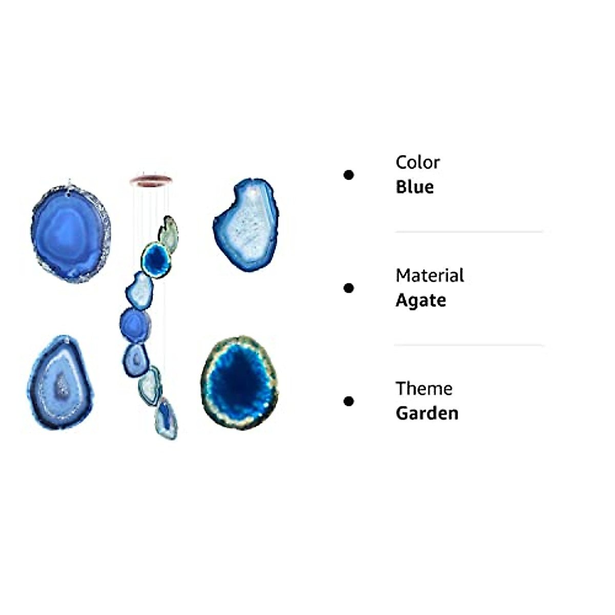 Wind Chime - Unique and Beautiful Agate Slices for Home or Garden Decor