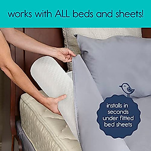 hiccapop [2-Pack] Inflatable Bed Rail for Toddlers | Travel Bed Rail, Blow-up Bed Bumper for King, Queen, Full, with Non-Slip Machine-Washable Cover | Portable Bed Rail for Hotel, Grandma's, Vacation