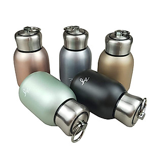 10.15oz/300ML Mini Thermal Mug Leak Proof Vacuum Flasks Travel Thermos Stainless Steel Drink Water Bottle Thermos Cups for Indoor and Outdoor (Gold)