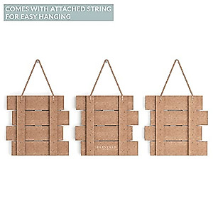 Barnyard Designs Eat Sign Wall Decor, Rustic Farmhouse Decoration for Kitchen and Home, Decorative Hanging Wooden Letters, Country Wall Art, Distressed Brown/White, 24" x 8”