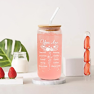 Christian Gifts for Women - Birthday Gifts for Women - Religious Gifts, Inspirational Gifts - Womens Gifts - Spiritual Gifts, Catholic Gifts Jesus for Women Mothers Day Birthday - 16 Oz Can Glass