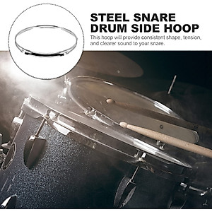 Vaguelly Snare Drum Circle Snare Drum Side Snare Drum Supplies Drum Hoop Rim Replacement Parts for Accessories for Music Accessories Durable Snare Drum Steel Tool Student Musical Instrument