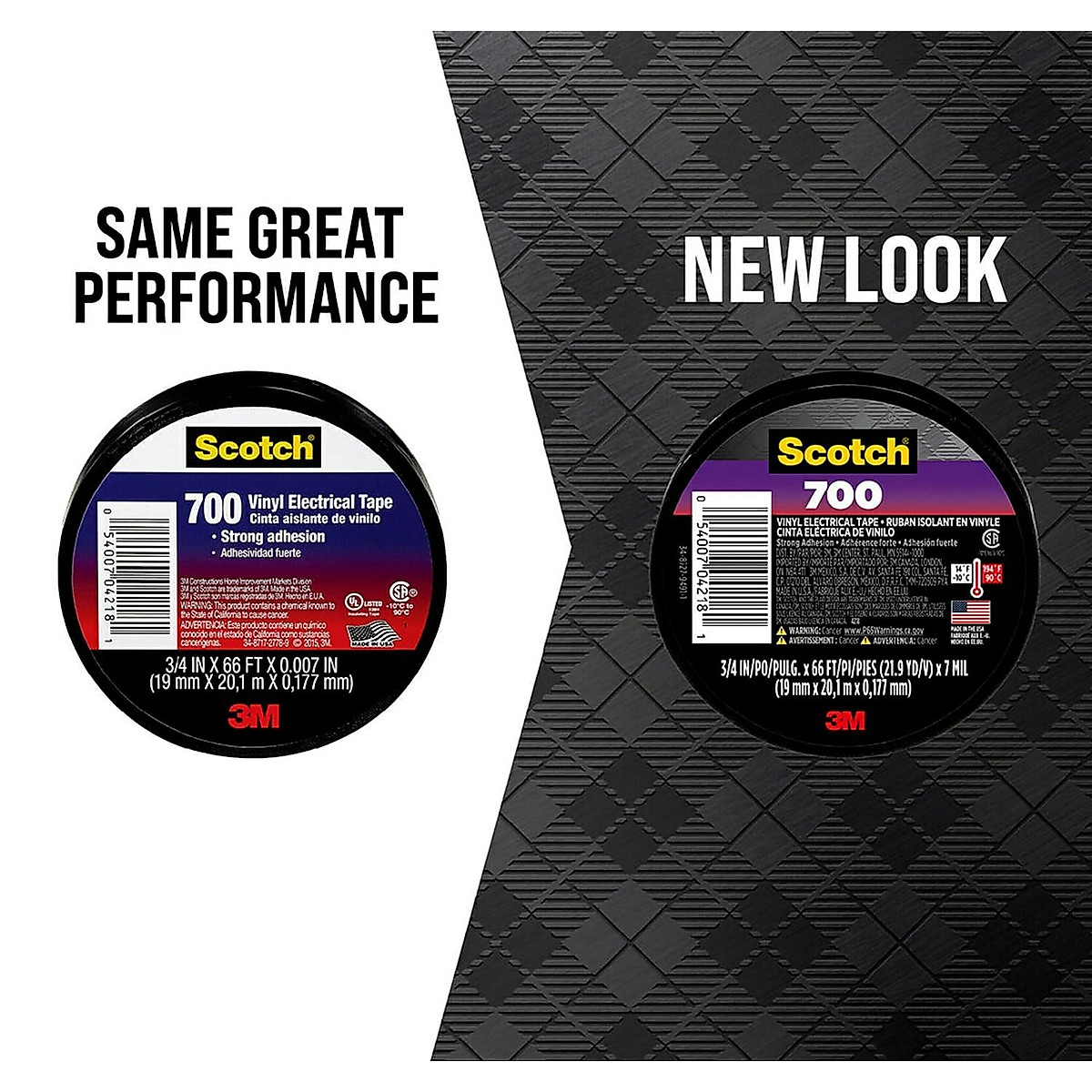 Scotch Vinyl Electrical Tape, Black, 3/4-in by 66-ft, 1-Roll