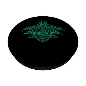 Aquarium Manta Animal Maori Polynesian Tattoo Manta Ray PopSockets Swappable PopGrip