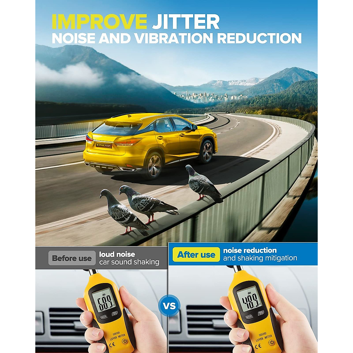 Prolenz 4" Universal Stainless Steel Catalytic Converter Automotive Replacement Catalytic Converters for Diesel Truck Car 81040 (EPA Compliant)