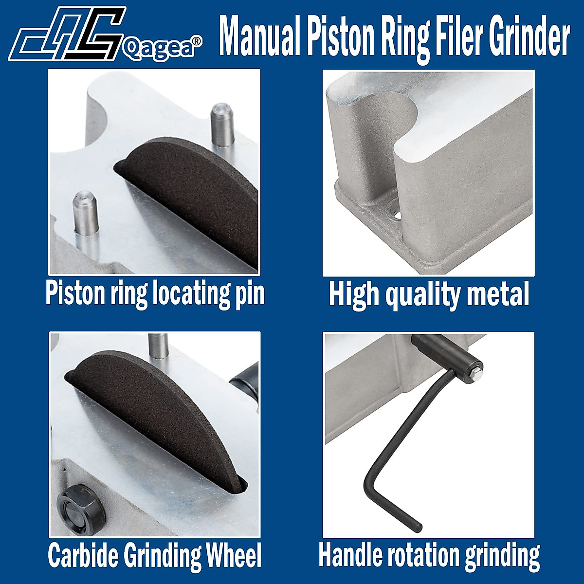 Manual Piston Ring Filer includes 120 Grit Carbide Grinding Wheel Replace 66785 66786