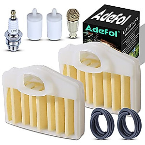Adefol Chainsaw Air Filter for Husqvarna 362 365 371 372 372XP with Fuel Filter Oil Line Replacement Parts for 503814502 Tune Up Kit Garden Power Tools