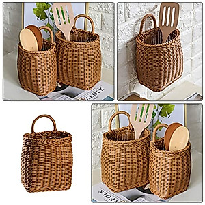 Zerodeko 3 pcs Seasoning Basket Functional Container Handmade Bucket Garlic Storage Basket