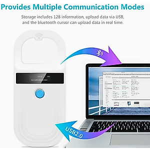 Animal Chip ID Scanner Dog Microchip Reader with OLED Display Screen Supports FDX-B（ISO11784/11785） and EMID Microchips