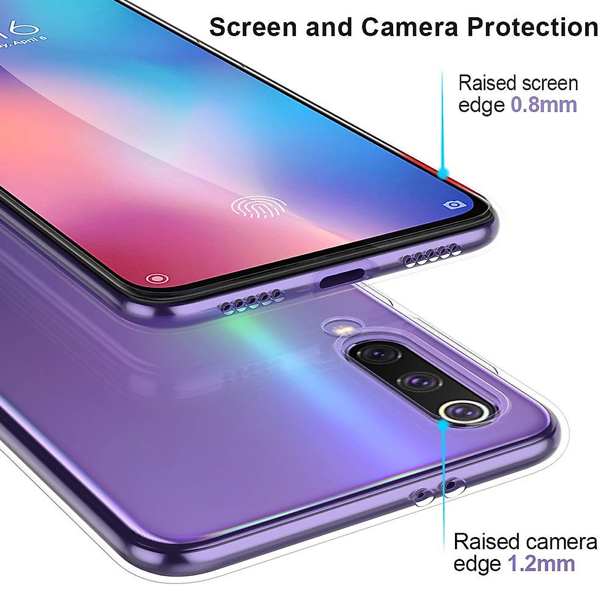 Suhctup Case Compatible with Xiaomi Pocophone F1 Silicone Case Transparent Drawings Design TPU Crystal Bumper Ultra Slim Anti-Shock Protection Case Cover for Xiaomi Pocophone F1, Flower 9
