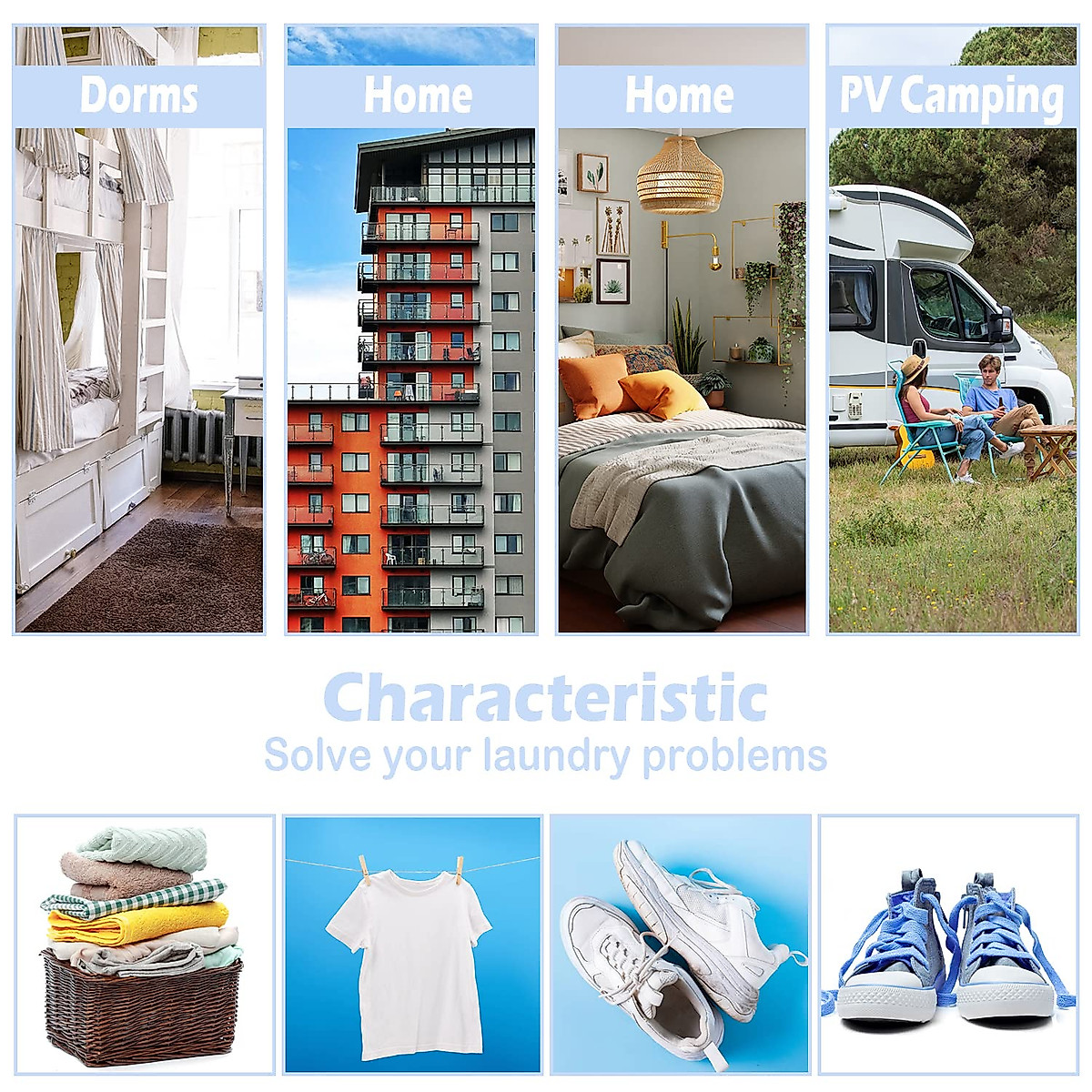 Mini Washing Machine Single Tub Portable Clothes Washer with Spin Dryer, 6.6 lbs Washer and Dryer Combo for Camping, Dorms, Apartments wash Closes Shoes (6.6 lb)