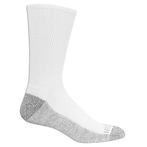 Fruit of the Loom Men's Essential 6 Pack Casual Crew Socks | Arch Support | Black & White, White, Shoe Size: 6-12