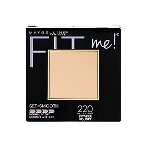 Maybelline New York Fit Me Set + Smooth Powder Makeup, Natural Beige, 0.3 oz.