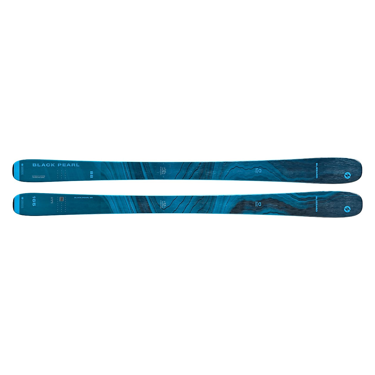 Blizzard Women's 8A227500001 Black Pearl 88 All-Mountain Freeride Lightweight Blue Skis (Bindings Not Included), Size 159