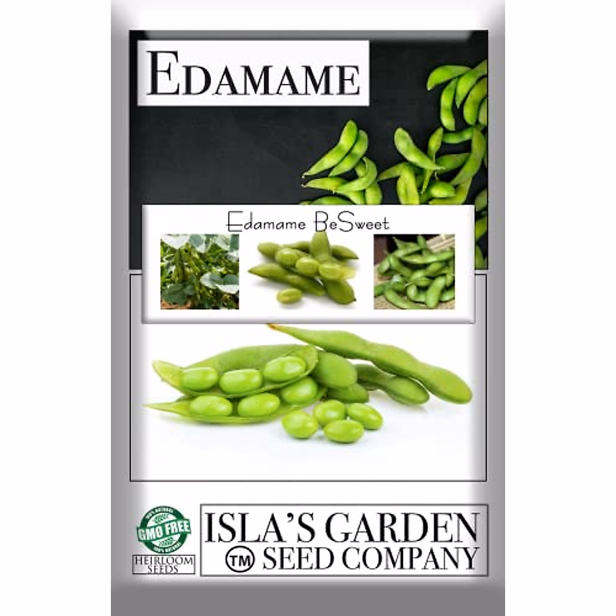 " BeSweet " Edamame Seeds for Planting, 25+ Heirloom Seeds Per Packet, (Isla's Garden Seeds), Non GMO Seeds, Botanical Name: Soybean (Glycine max (L.), Great Home Garden Gift