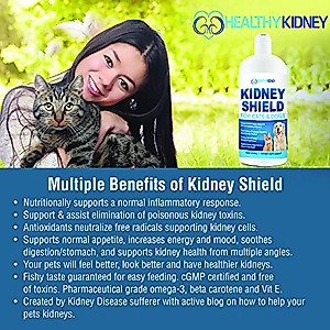 Dog and Cat Kidney Support, Canine Feline Renal Health Support Supplement For Normal Kidney Function, Creatinine, Detox, Urinary Track Cleansing, Best Kidney Stuff, Improve Pets Alive an Kidney Health