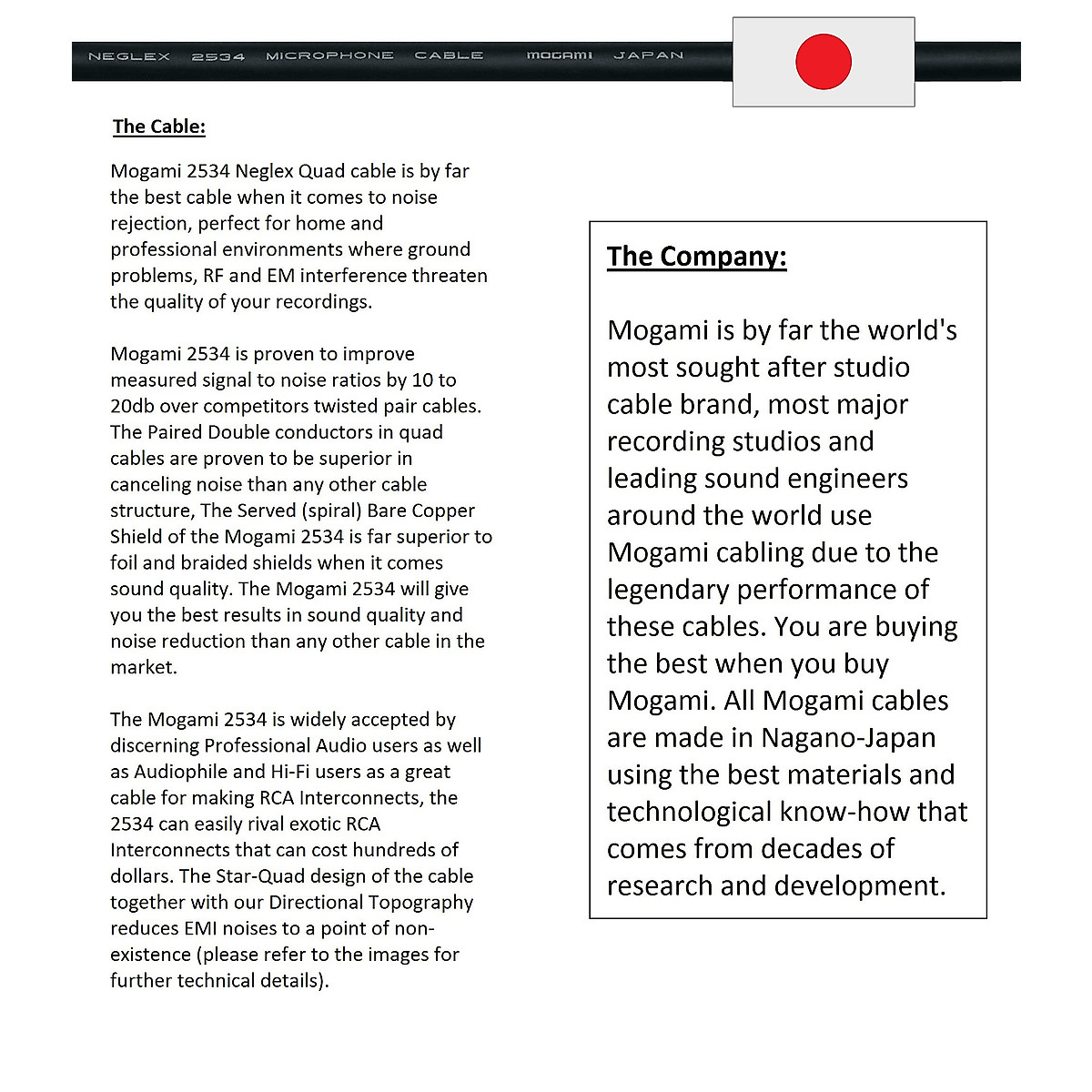 WORLDS BEST CABLES 2 Foot - RCA to XLR (Male) Cable Pair – Mogami 2534 Star-Quad Audio Interconnect Cable & Amphenol ACPL RCA & Neutrik Male XLR Gold Plugs - CUSTOM MADE