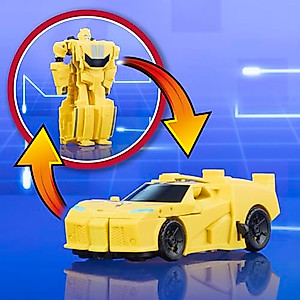 Transformers 1-Step Flip Heroes 3-Pack, 4-Inch Wheeljack, Bumblebee, and Optimus Prime Action Figures, Kids Easter Toys or Basket Stuffers, Age 6+