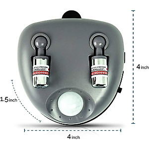 Zone Tech Garage Parking Assist Dual Laser Guide - High-Tech Professional 360 –Degree Adjustable to Wider Angles, Sensor with AC Adapter and Battery Backup for Car/Automotive