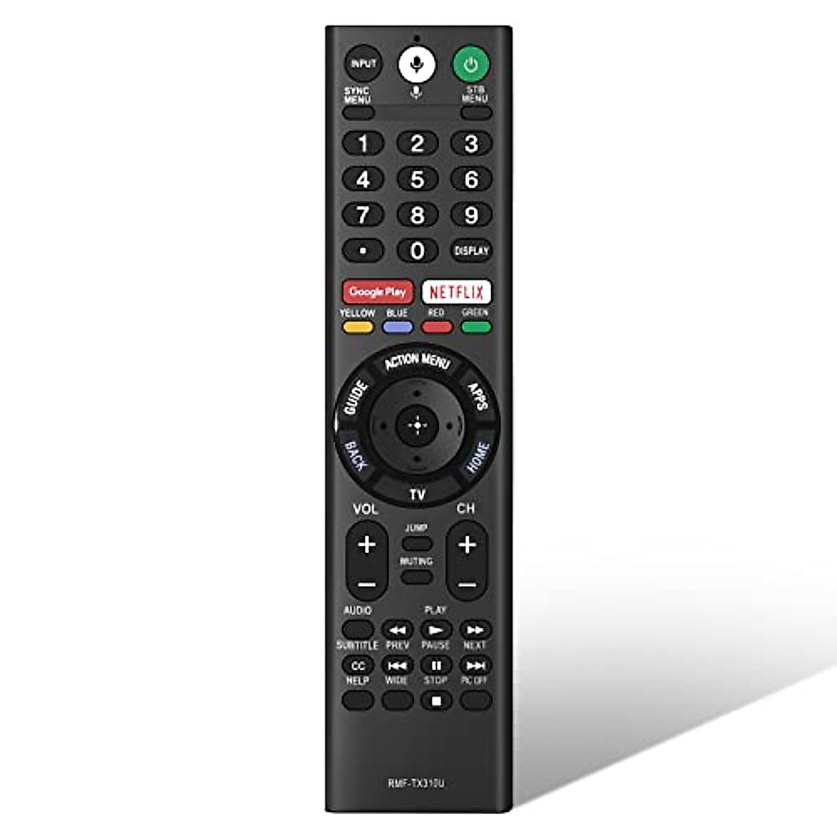 RMF-TX310U Voice Replacement Remote Control Compatible with Sony 4K Smart Bravia TV Models XBR-43X800G XBR-75X800G XBR-65X800G XBR-49X800G XBR-55X800G XBR-85X900F XBR-49X900F XBR-75X900F XBR-65X900F