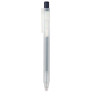 MUJI - 0.5mm Blue Black Smooth Gel Ink Retractable Ballpoint Pen (10 Pieces)