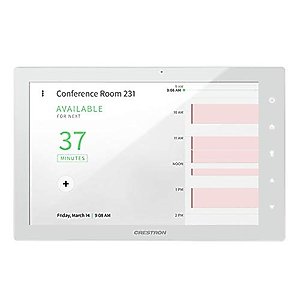Crestron 10.1” Room Scheduling Touch Screen, White Smooth