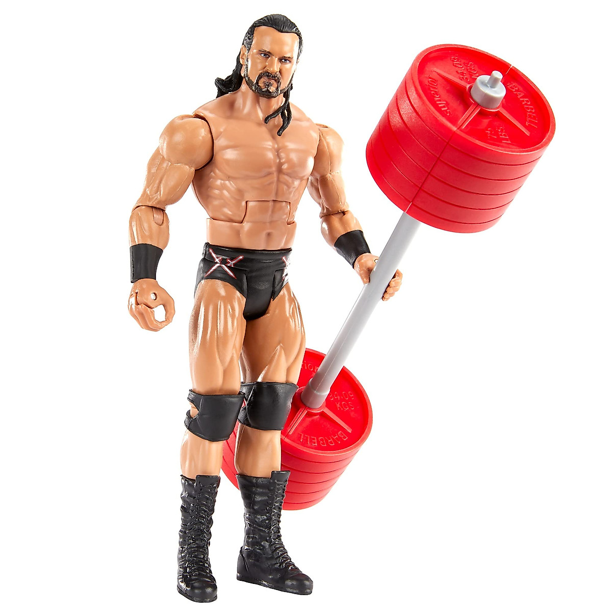 ​WWE Wrekkin Series 7 Drew McIntyre 6 in Action Figure with Slamming Action Gripping Hands and Bendable Barbell Weights Accessory Poseable 6 in Gift for Ages 6 Years Old and Up