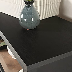 Sauder Cottage Road Library with Doors, L: 29.29" x W: 13.98" x H: 71.50", Raven Oak Finish