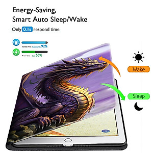 Case for All-New Kindle Fire HD 10 & 10 Plus Tablet 11th/13th Generation 2021/2023 Lightweight Smart Case Adjustable Stand Protective Cover with Auto Wake/Sleep - Purple Dragon