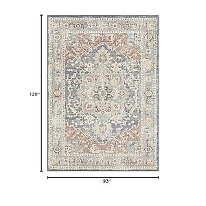 LUXE WEAVERS Pastel Floral Pattern Multi 8x10 Area Rug