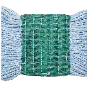 Boardwalk BWK502BLEA 5 in. Headband Super Loop Cotton/Synthetic Fiber Wet Mop Heads - Blue, Medium