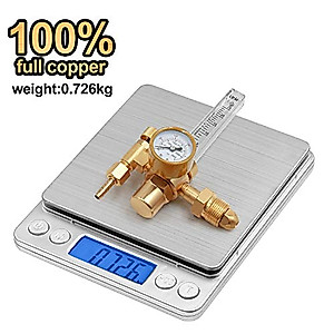 Argon CO2 Mig Tig Flow Meter Welding Weld Regulator Gauge Gas Welder CGA-580