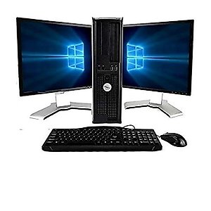 DELL OptiPlex Computer Package Dual Core 3.0,New 8GB RAM, 250GB HDD, Windows 10 Home Edition, Dual 19inch Monitor (Brands may vary) - (Renewed)']