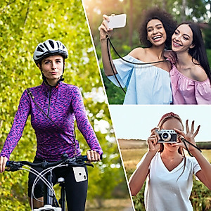 Universal Phone Lanyard with Wrist Strap, Adjustable Crossbody Cell Phone Lanyard Neck Strap and Wristlet Strap with 2 Lobster Clips, Phone Tether Patches and Phone Straps (Black/Gold, 2 Pack)