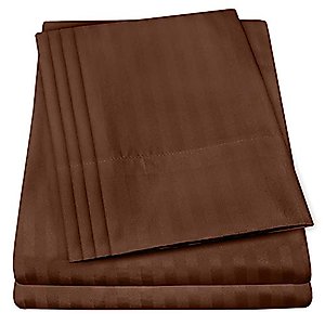King Size Bed Sheets - 6 Piece 1500 Supreme Collection Fine Brushed Microfiber Deep Pocket King Sheet Set Bedding - 2 Extra Pillow Cases, Great Value, King, Dobby Coffee