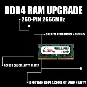 Arch Memory Replacement for D4ES01-16G 16GB 260-Pin DDR4 2666MHz ECC SODIMM RAM for Synology RS822+ NAS Systems