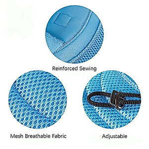 leconpet Mesh Baseball Pet Caps with Ear Holes Adjustable Comfortable Dog Hats for Small Medium and Large Dogs Cat Cap (Small, Red)