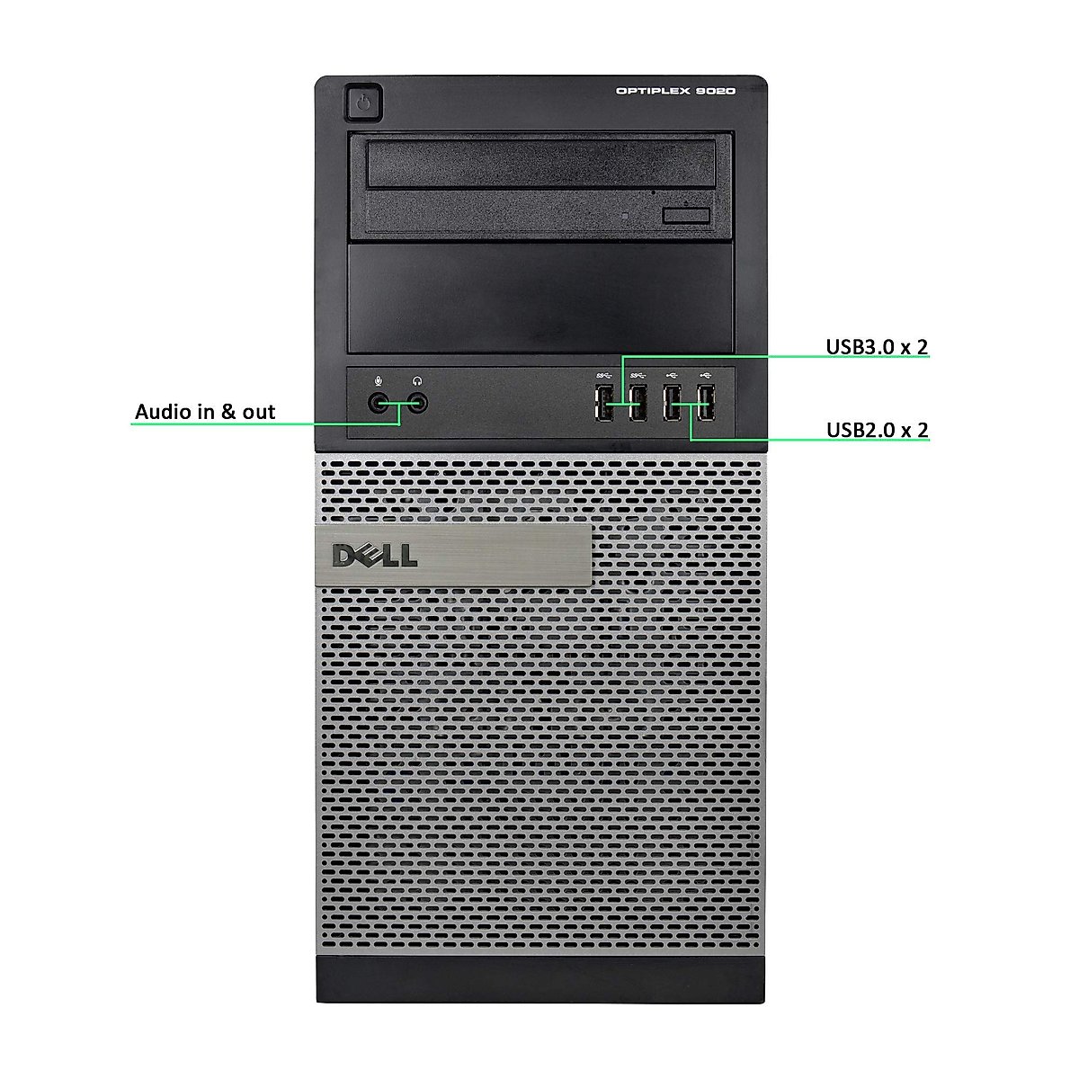 Dell Optiplex 9020 Mini-Tower Desktop, Quad Core i5 4570 3.2Ghz, 16GB DDR3 RAM, 512GB SSD Hard Drive, Windows 10 (Renewed)
