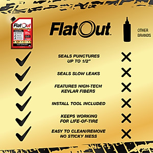 FlatOut Off Road Tire Sealant, Multi-Purpose Formula, Prevents Flat Tires, Fix a Flat Tire, Seals Leaks, Conatins Kevlar, 32 Ounce Bag, 1-Pack