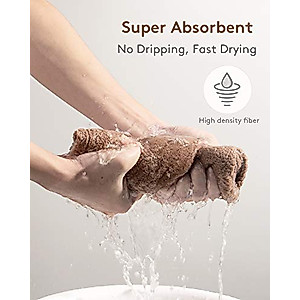 YFONG Microfiber Hair Towel 3 Pack, Hair Towel with Button, Super Absorbent Hair Towel Wrap for Curly Hair, Fast Drying Hair Wraps for Women, Anti Frizz Microfiber Towel