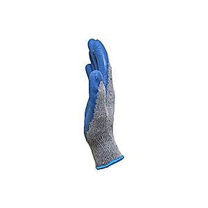 G & F Products 12 Pairs Medium Rubber Latex Double Coated Work Gloves for Construction, gardening gloves, heavy duty Cotton Blend,Blue,3100M