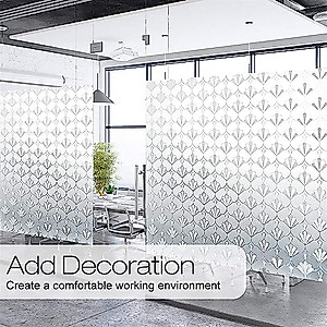 HARAY Window Privacy Film Privacy Window Film Self Adhesive Frosted Film Removable Static Decor Glass Window Sticker No Glue Anti-UV Window Cling Blind Window Stickers (Color : 75x200cm)