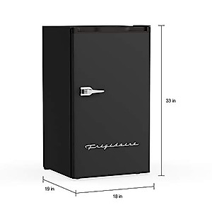 FRIGIDAIRE EFR331-BLACK 3.2 Cu ft Eraser Board Mini Compact Dorm Fridge (Black)