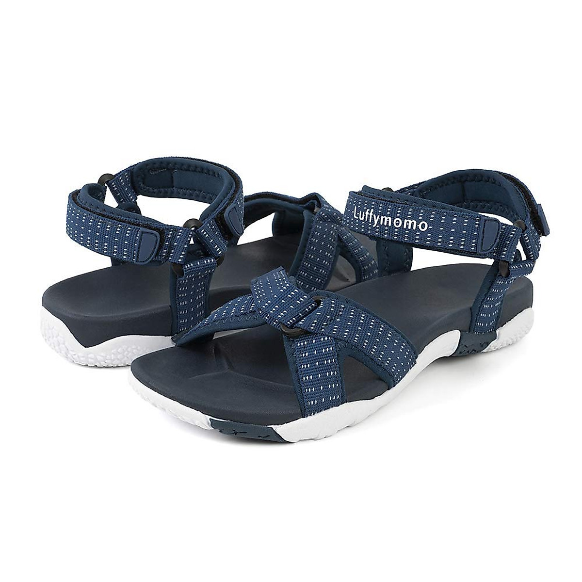 Luffymomo Womens Hiking Sandals Walking Sport Athtletic Webbing Sandals(8 M US Blue)